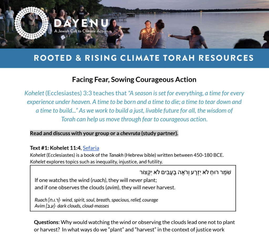 Resources - Dayenu